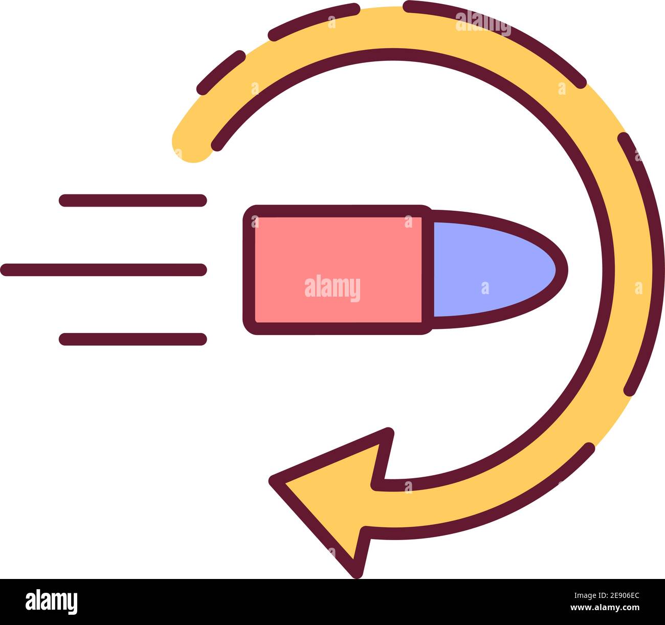 Bullet shooting RGB color icon Stock Vector Image & Art - Alamy