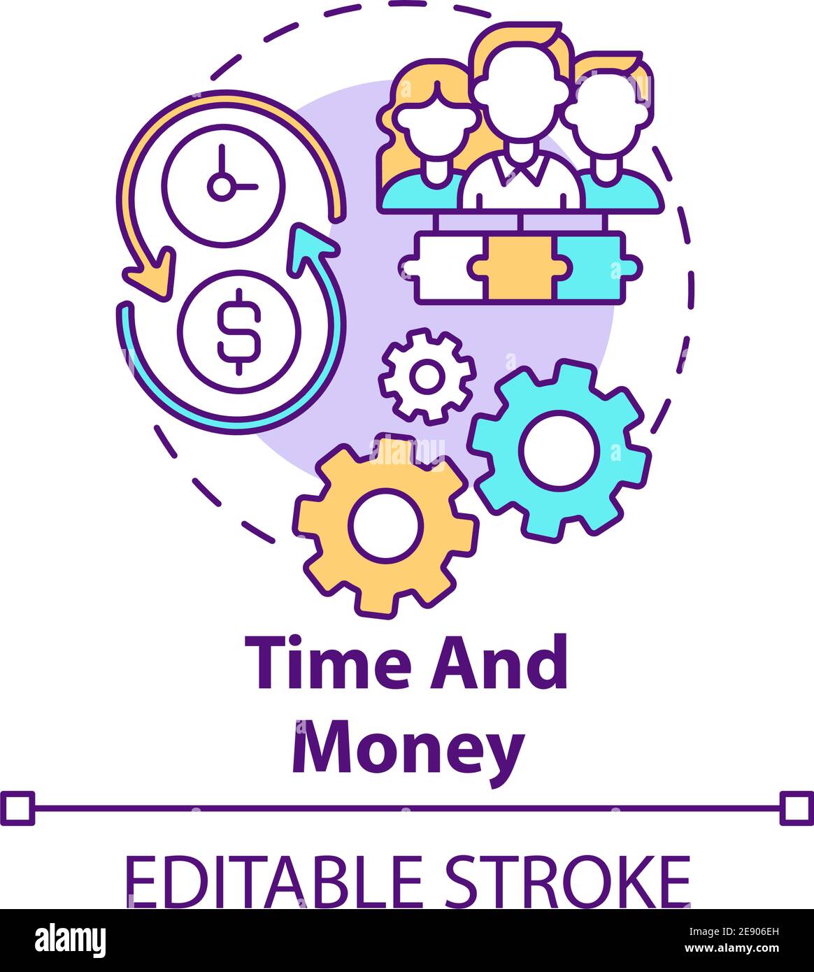 Time and money concept icon Stock Vector Image & Art - Alamy
