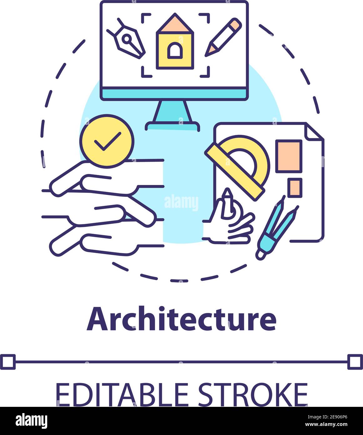 Architecture concept icon Stock Vector Image & Art - Alamy