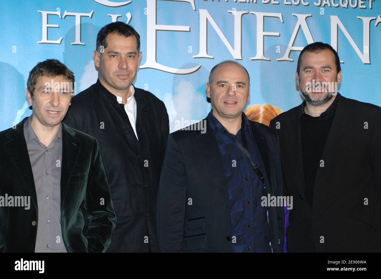 Director Luc Jacquet and producers pose for pictures during the 'Le ...