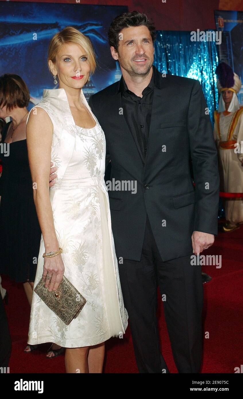 Patrick Dempsey and wife Jill Fink arriving for the 'Enchanted' World ...