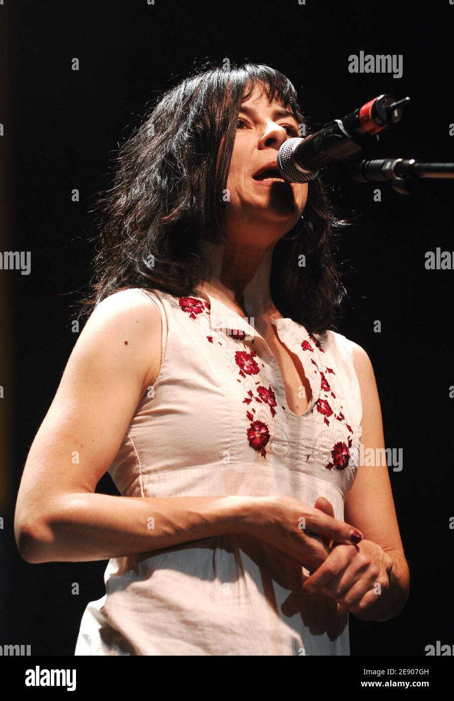 Singer Clarika performs live on stage during the 'Free Ingrid ...