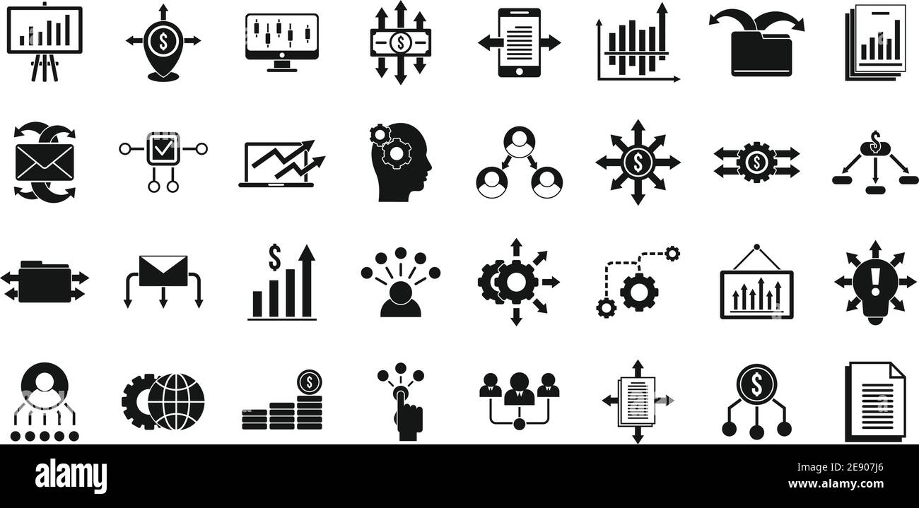 Restructuring icons set, simple style Stock Vector Image & Art - Alamy