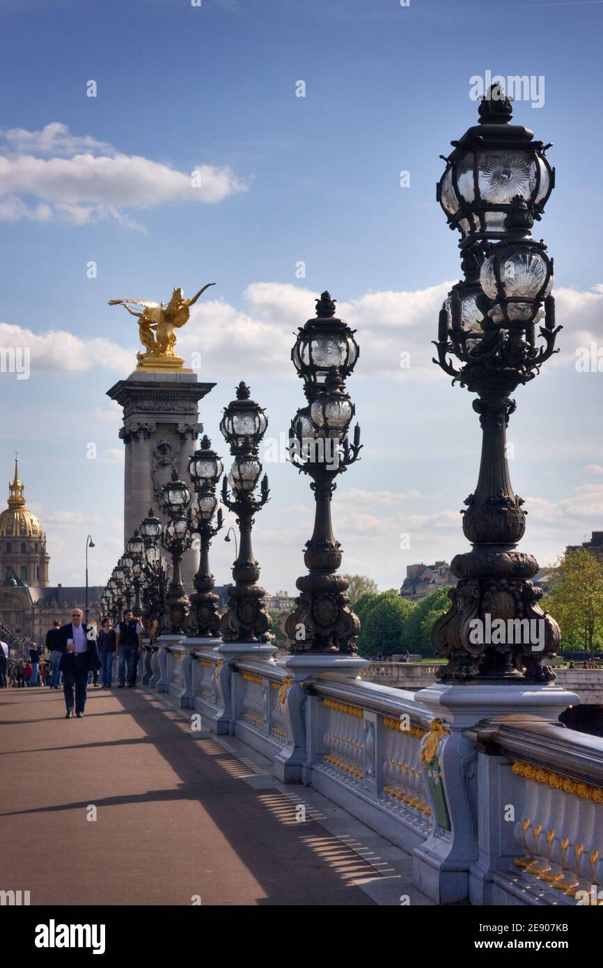 Alexander's third bridge in sunny spring day in Paris Stock Photo - Alamy