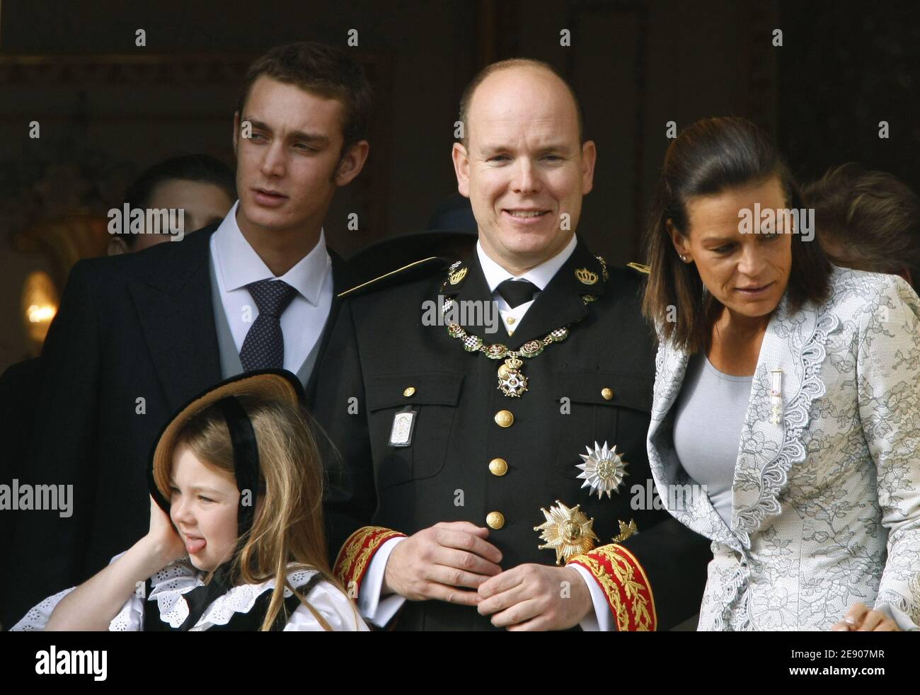 (l to r) Princess Alexandra, Pierre Casiraghi, Prince Albert II and ...