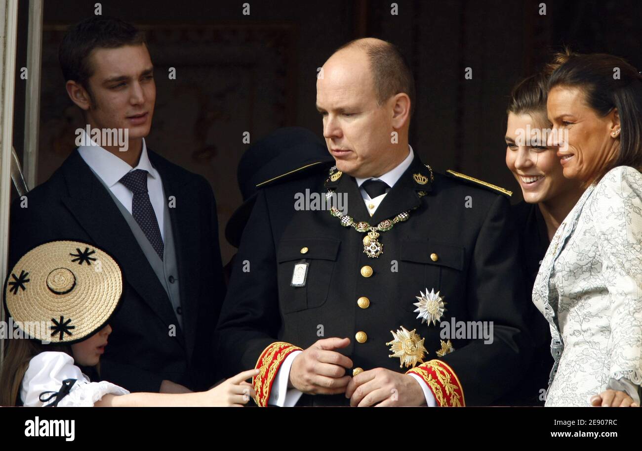 (l to r) Princess Alexandra, Pierre Casiraghi, Prince Albert II ...