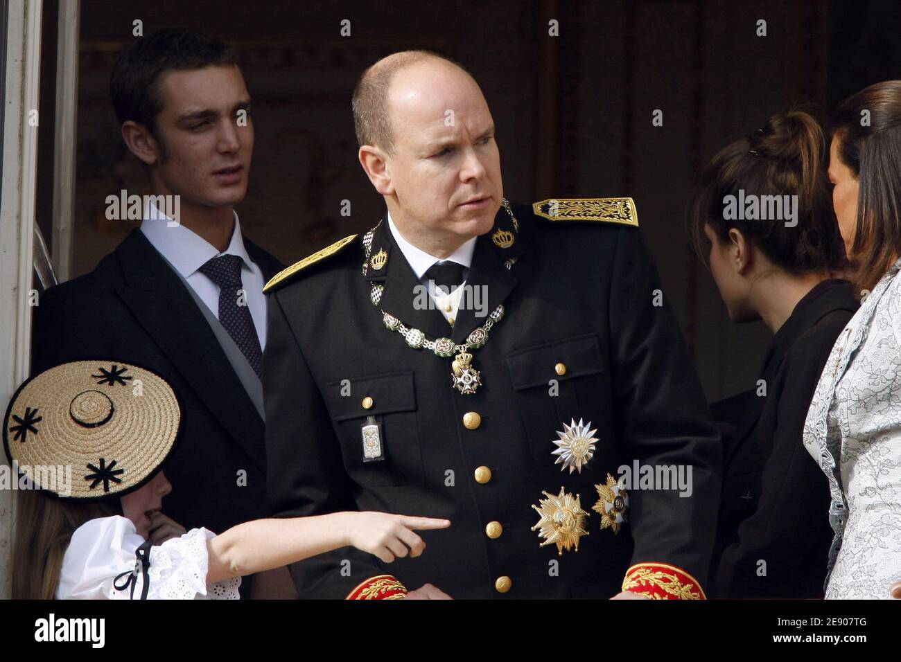 (l to r) Princess Alexandra, Pierre Casiraghi, Prince Albert II ...