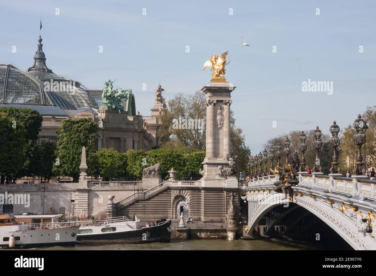 Alexander's third bridge in Paris in sunny spring day Stock Photo - Alamy