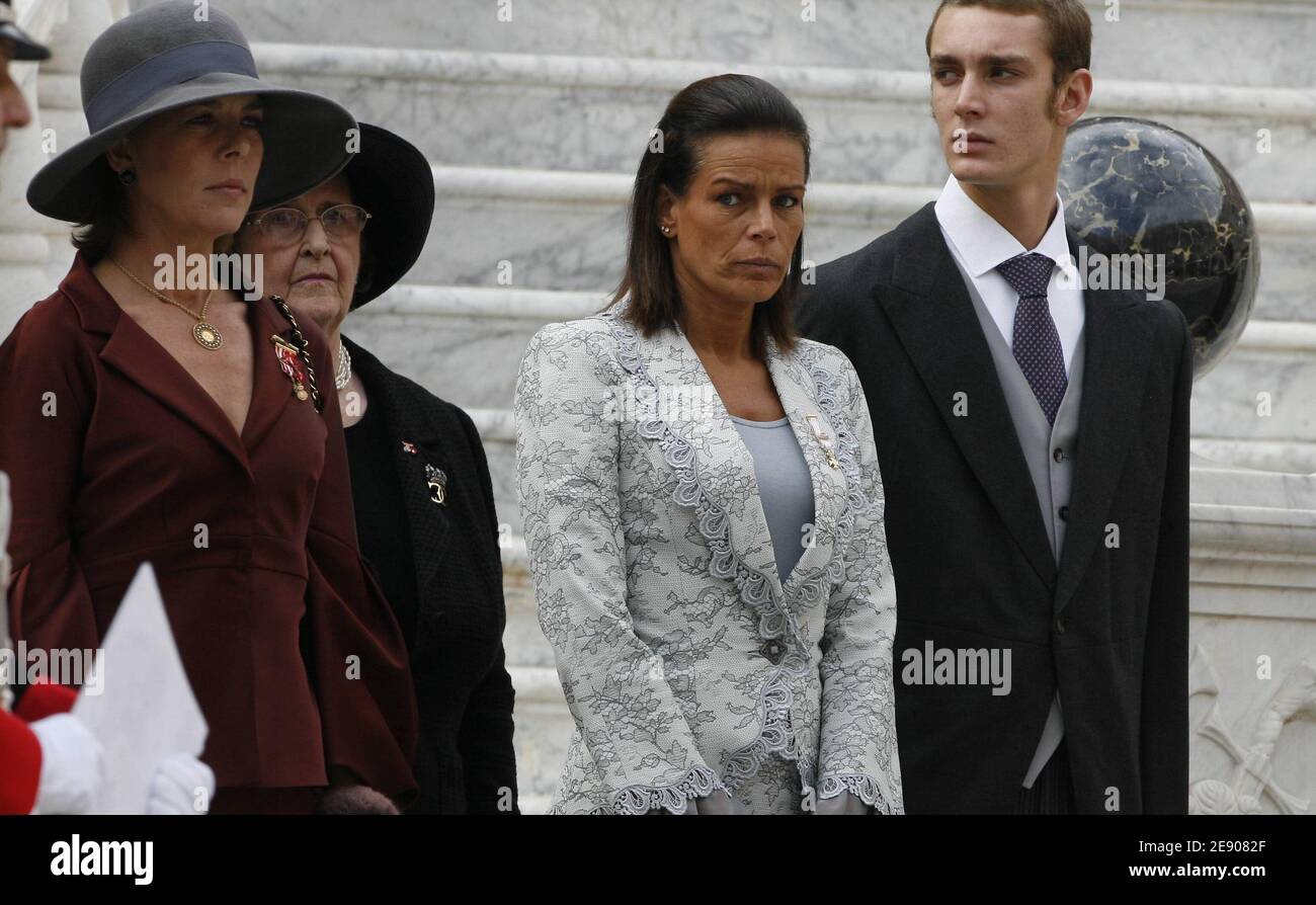 Princess Caroline and Stephanie are seen with Prince Pierre Casiraghi ...