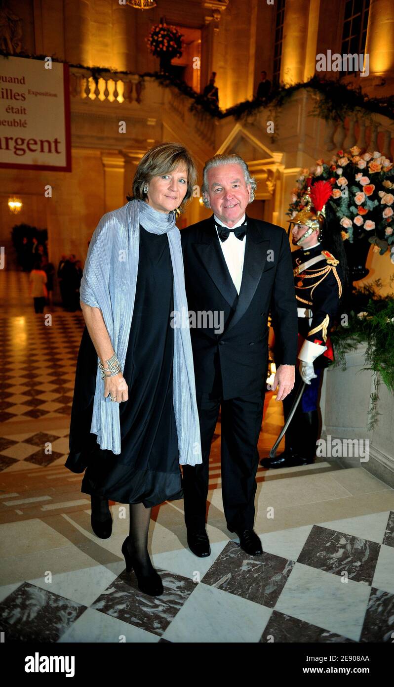 CEO of Pierre Frey, Patrick Frey and his wife arrive at the opening of ...