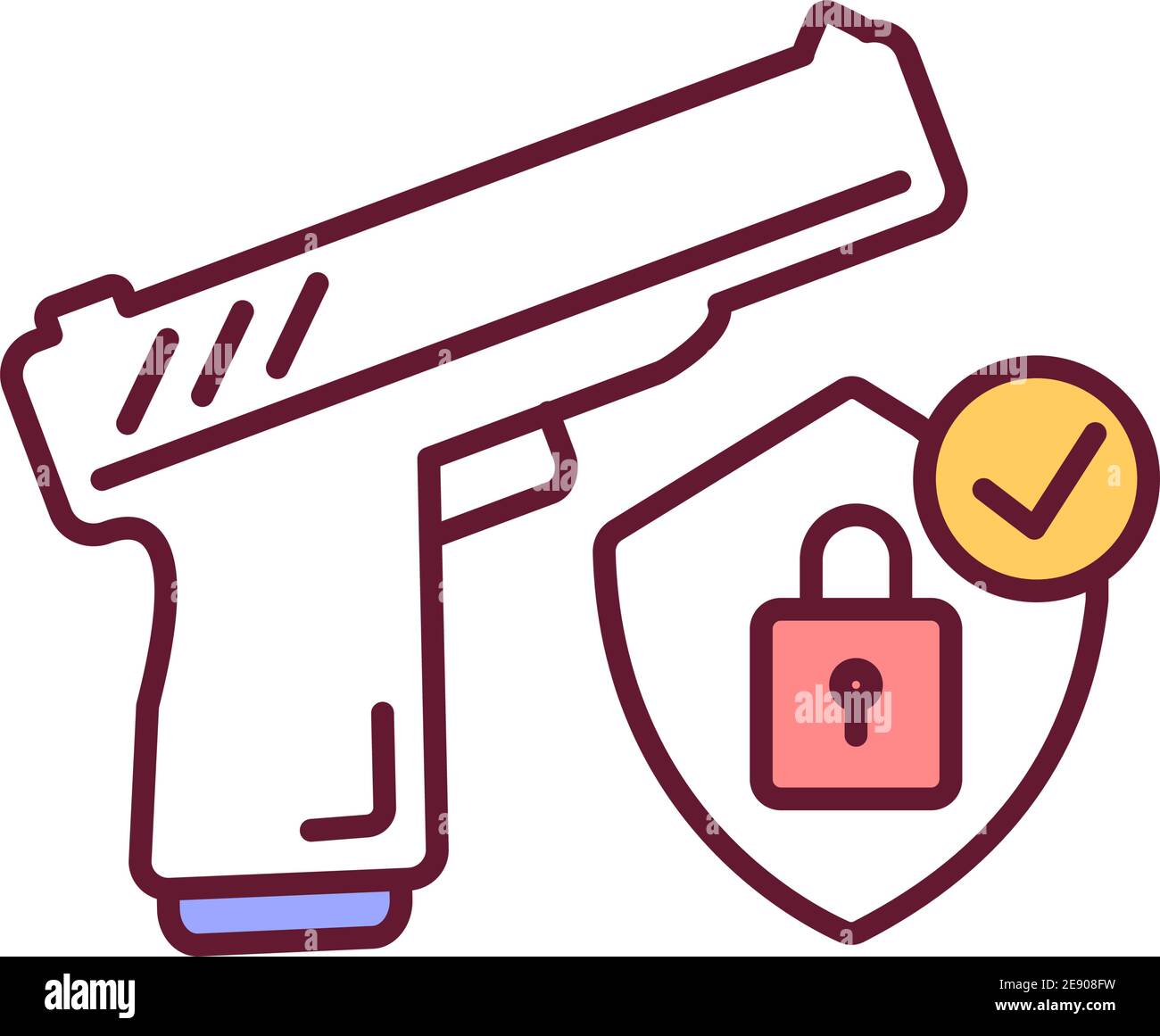 Secure gun storing RGB color icon Stock Vector Image & Art - Alamy