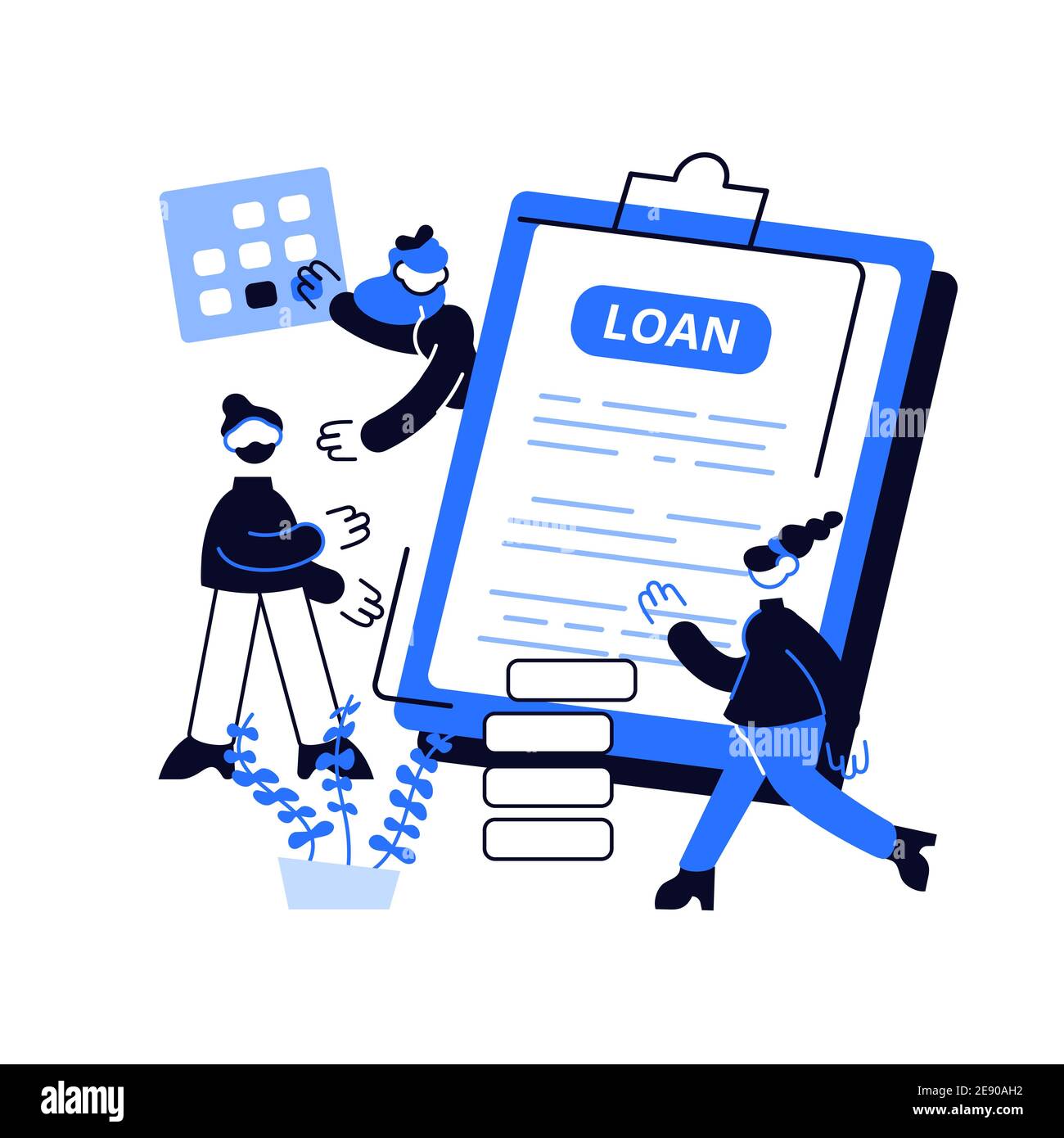 Client signing mortgage loan agreement Stock Vector Images - Alamy