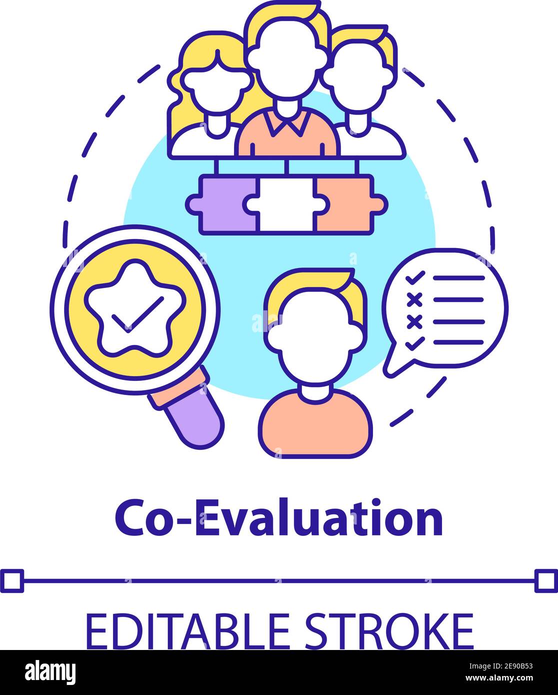 Co-evaluation concept icon Stock Vector Image & Art - Alamy
