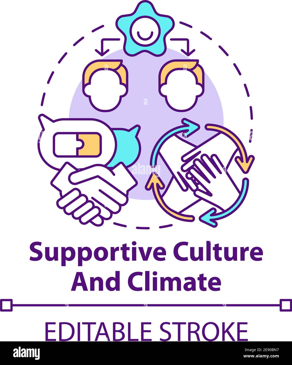 Supportive culture and climate concept icon Stock Vector Image & Art ...