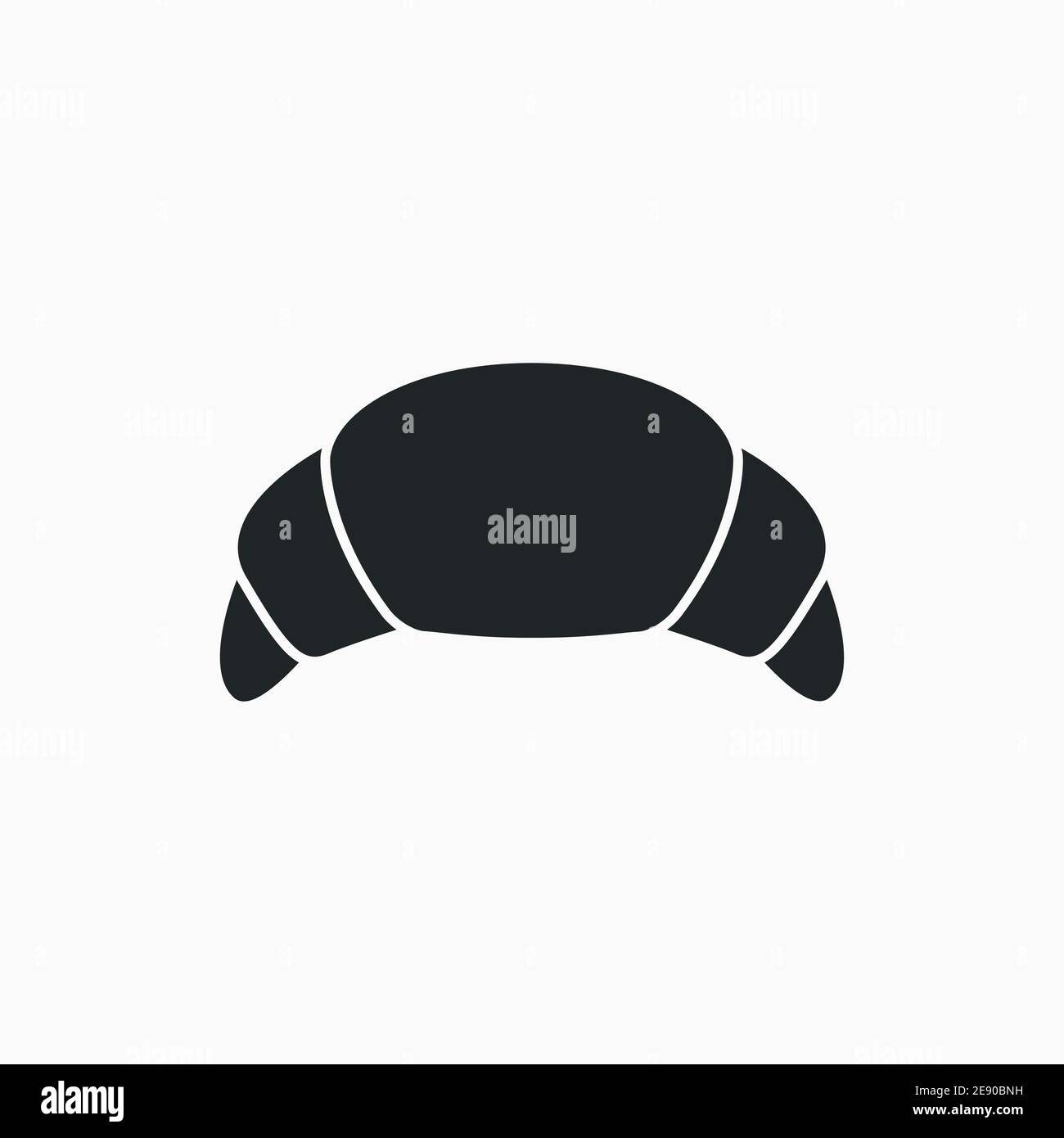 Croissant vector icon. Pastry french croissant flat breakfast bakery ...