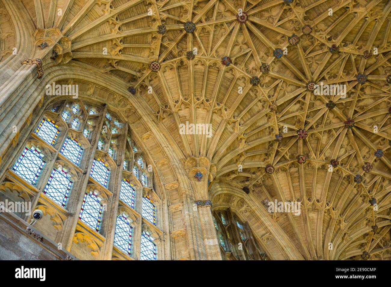 Beautiful fan vaulting on the ceiling of Sherborne Abbey, Sherborne ...