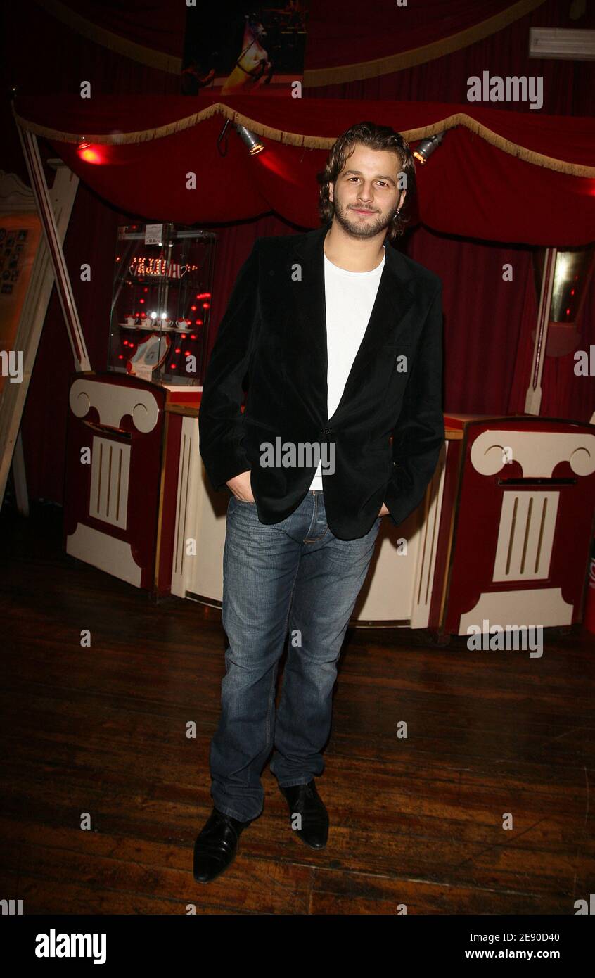 Singer Jeremy Amelin poses during the party held at the Arlette Gruss ...
