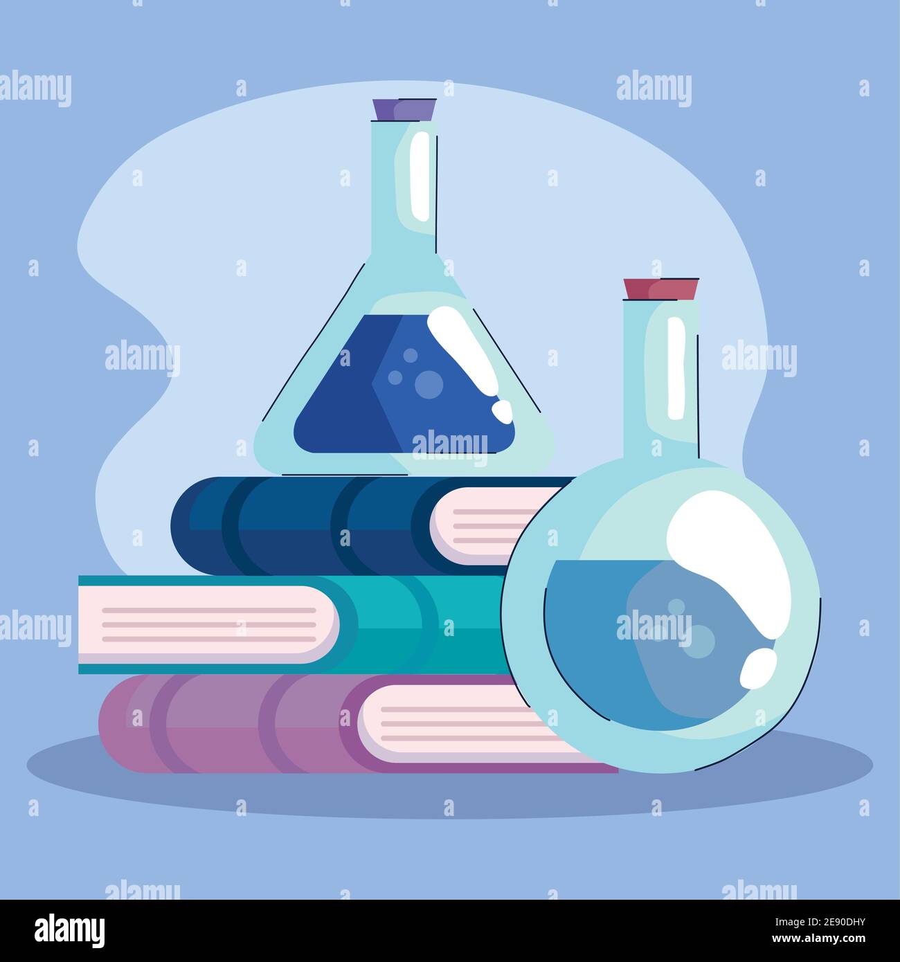 books and tube test laboratory icons Stock Vector Image & Art - Alamy