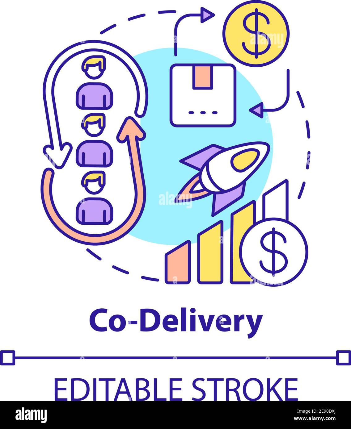 Co-delivery concept icon Stock Vector Image & Art - Alamy