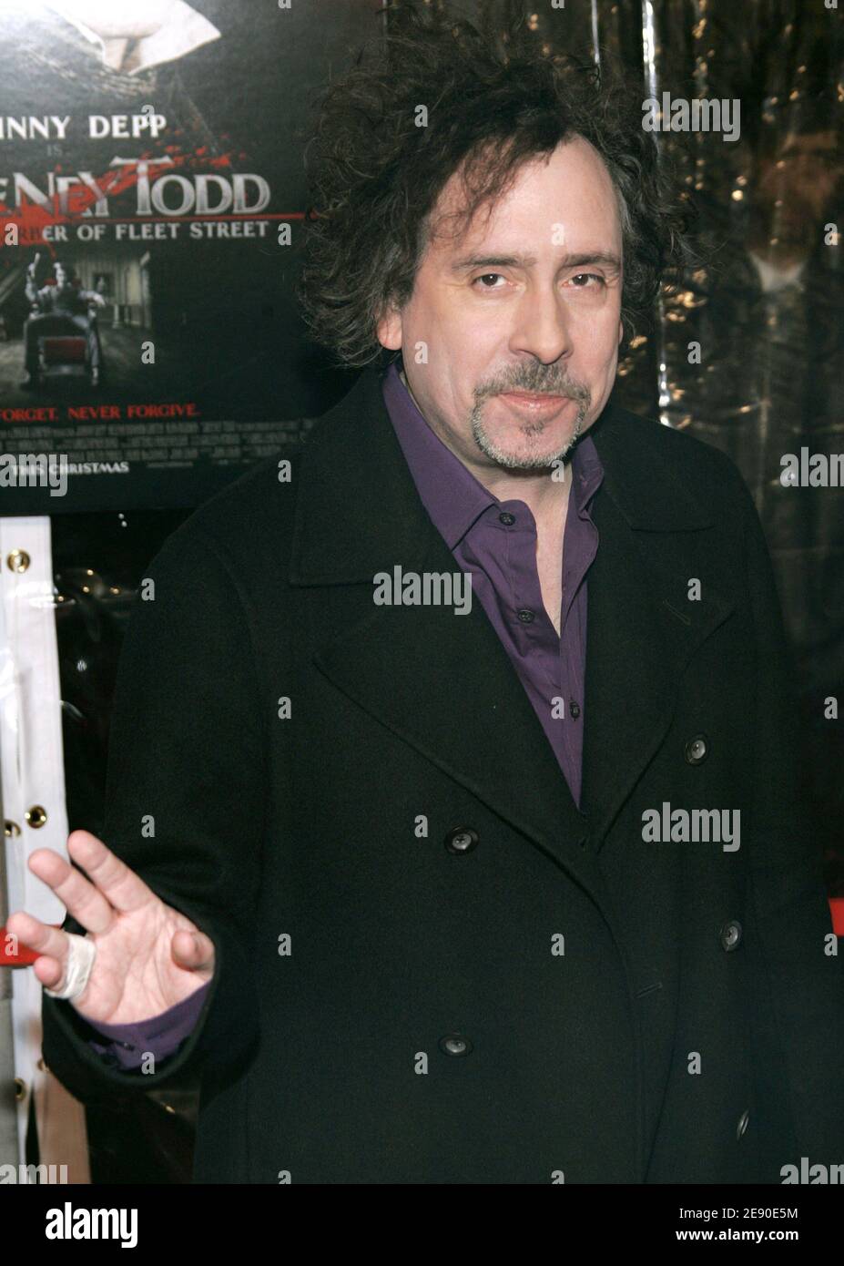Director Tim Burton arriving for the Dreamworks premiere of 'Sweeny ...