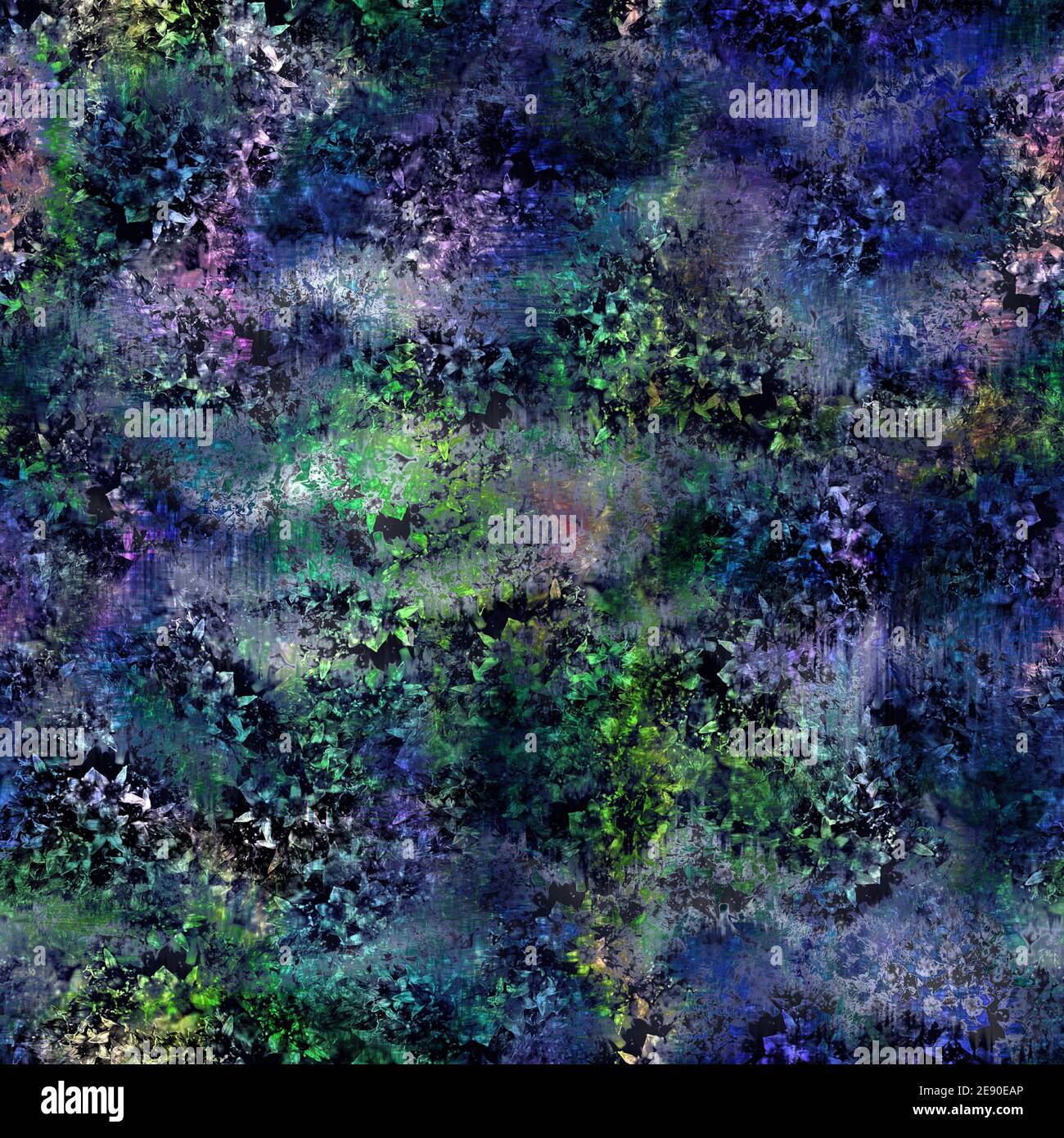 Seamless abstract color blobs with floral overlay Stock Photo - Alamy