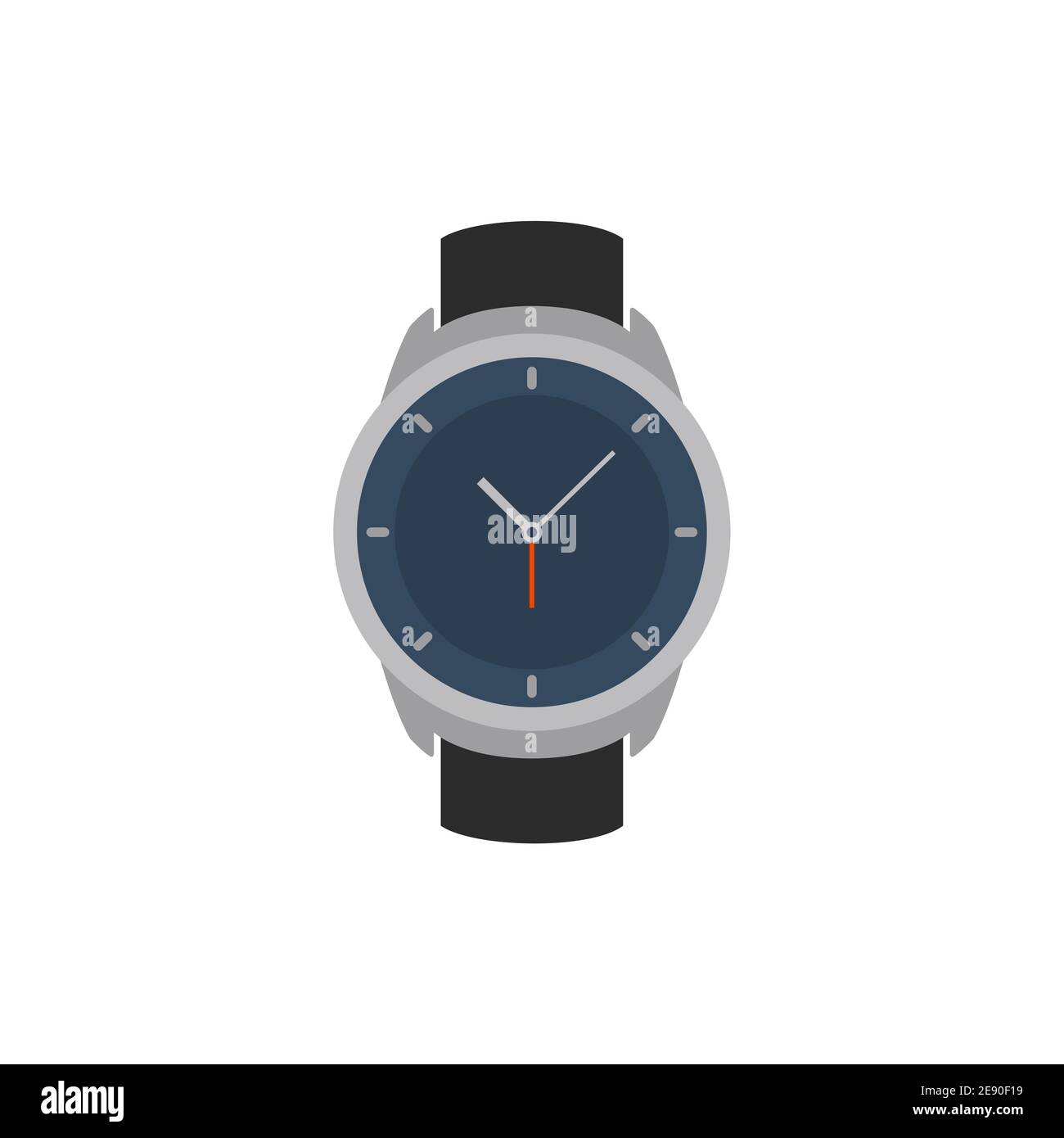 Vector wrist watch icon. Wristwatch hand clock illustration for men ...