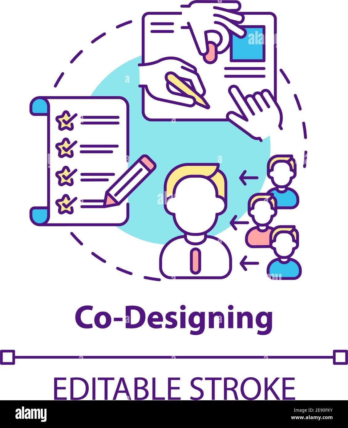 Co-designing concept icon Stock Vector Image & Art - Alamy