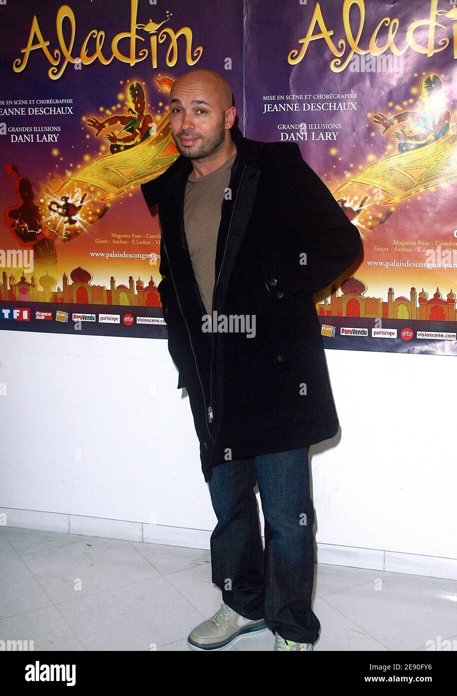 Eric Judor attends the premiere of Aladin musical play at the Palais ...