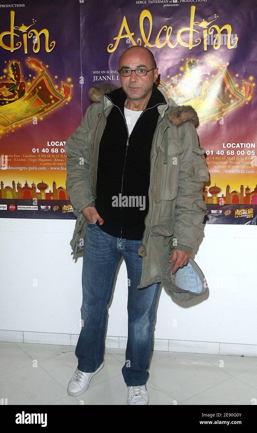 Patrick Bosso attends the premiere of Aladin musical play at the Palais ...