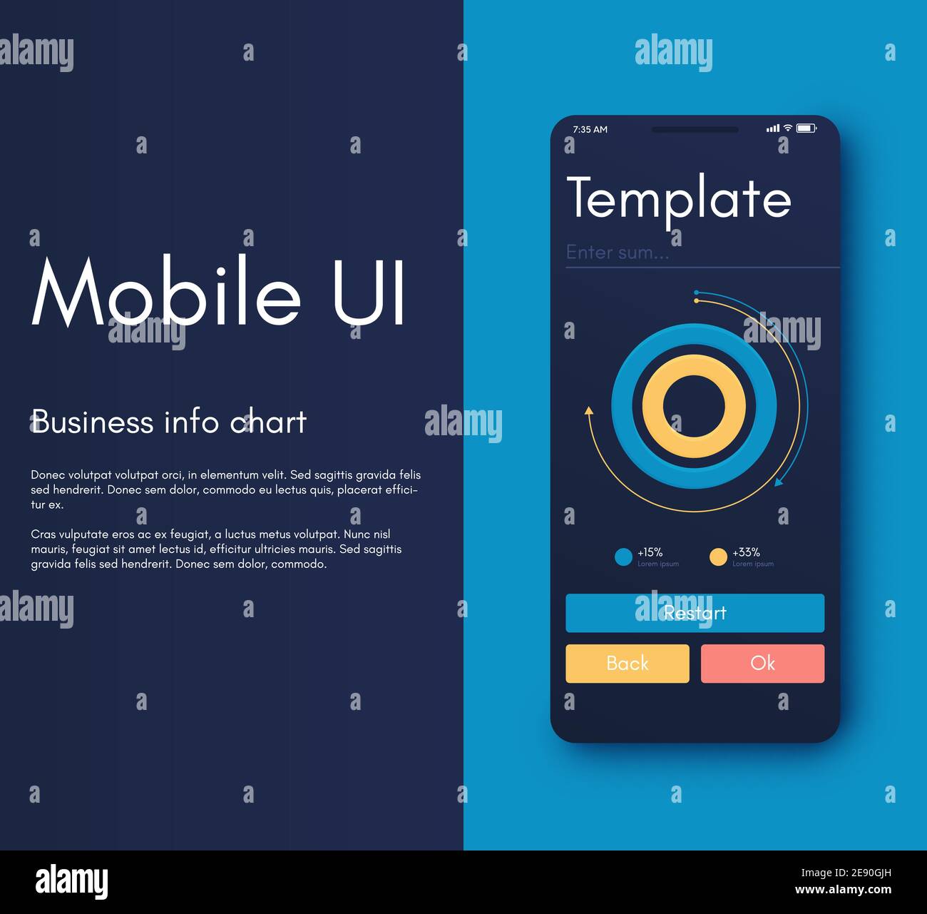 Vector graphics infographics with six options. Template for creating ...