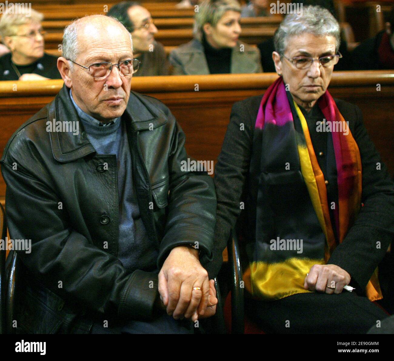 Xavier Flactif's parents attend David Hotyat's trial in Lyon, France on ...