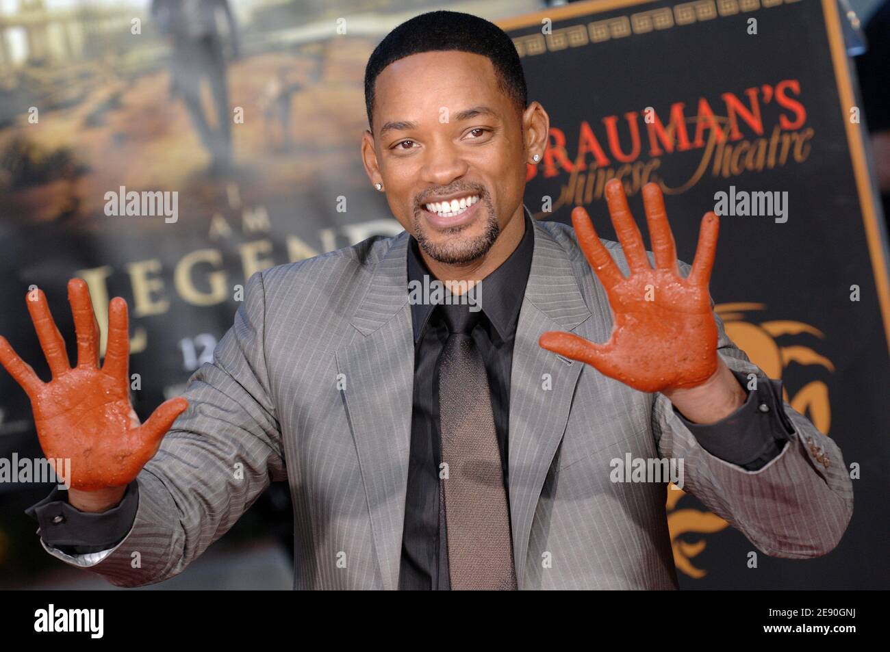 Will Smith Foot and Handprint Ceremony held at the Grauman's Chinese ...