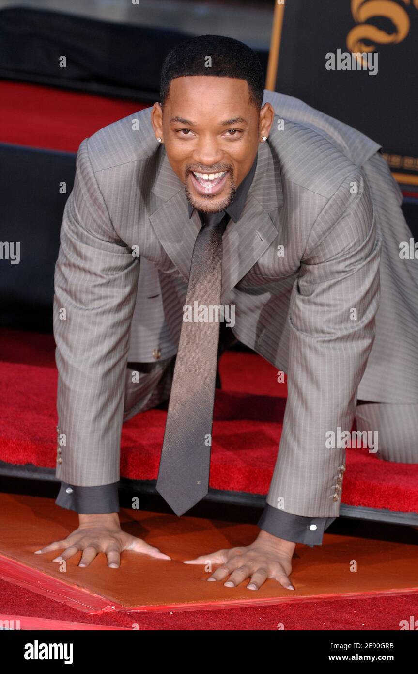 Will Smith Foot and Handprint Ceremony held at the Grauman's Chinese ...