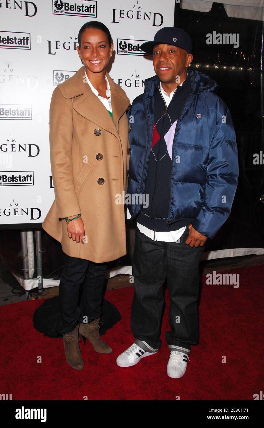 Russell Simmons and girlfriend Porschla Coleman attend the Warner ...