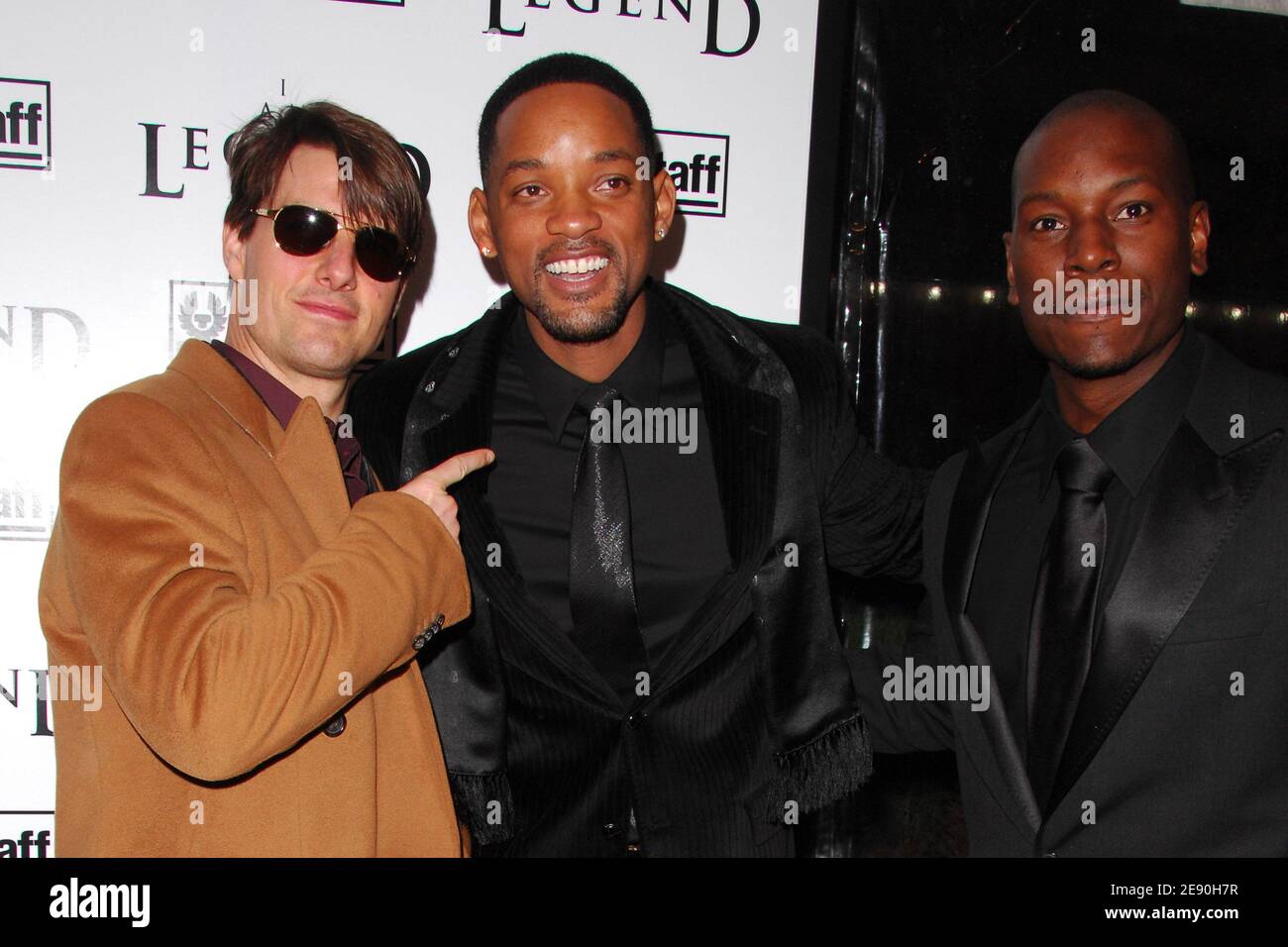 Actors Tom Cruise, Tyrese, and Will Smith attend the Warner Brothers ...
