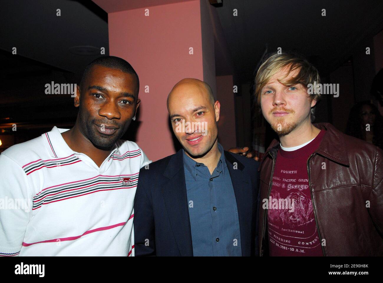 Singer Passi, Yann Geneste and Benoit Poher, lead singer of French band ...