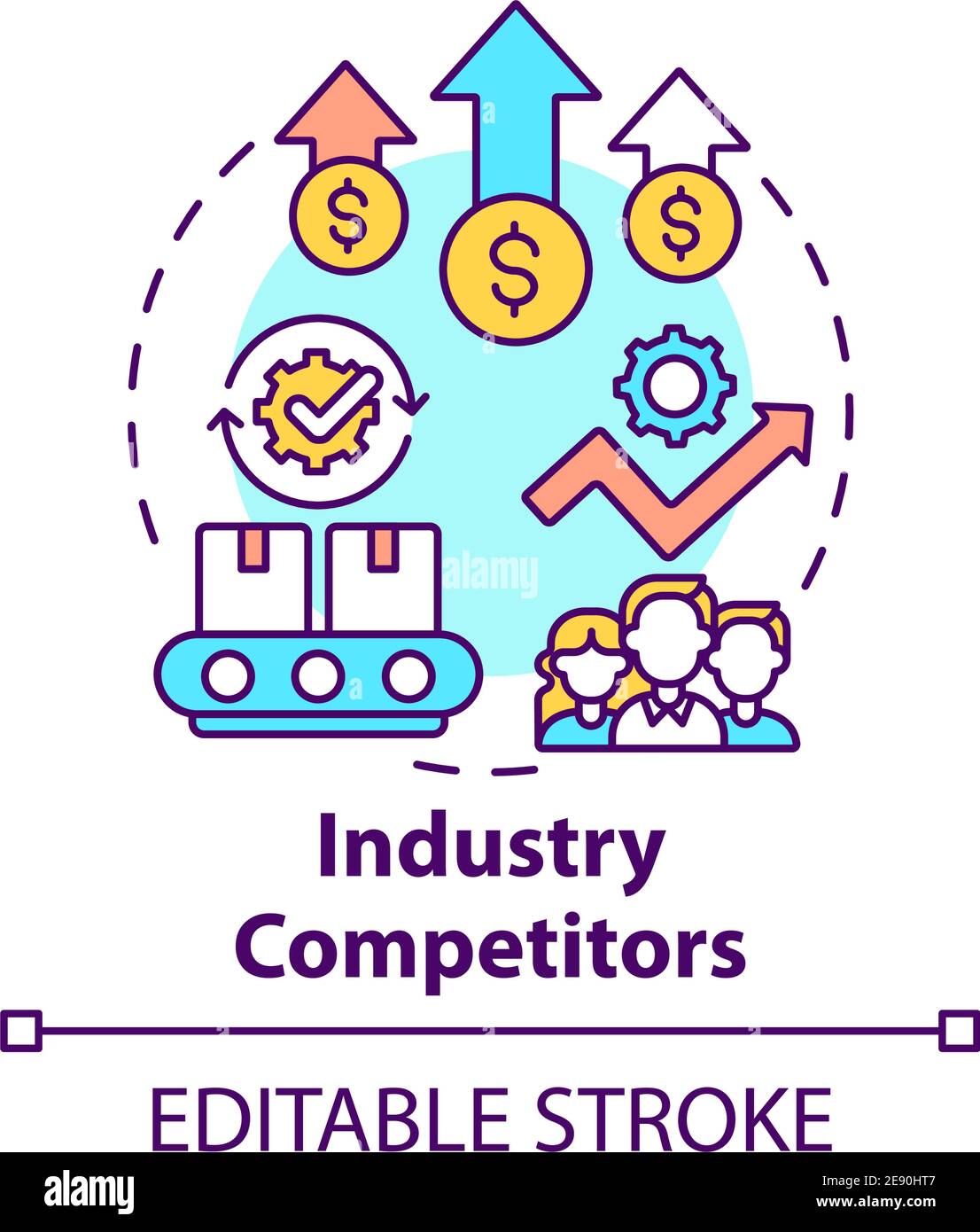 Industry competitors concept icon Stock Vector Image & Art - Alamy