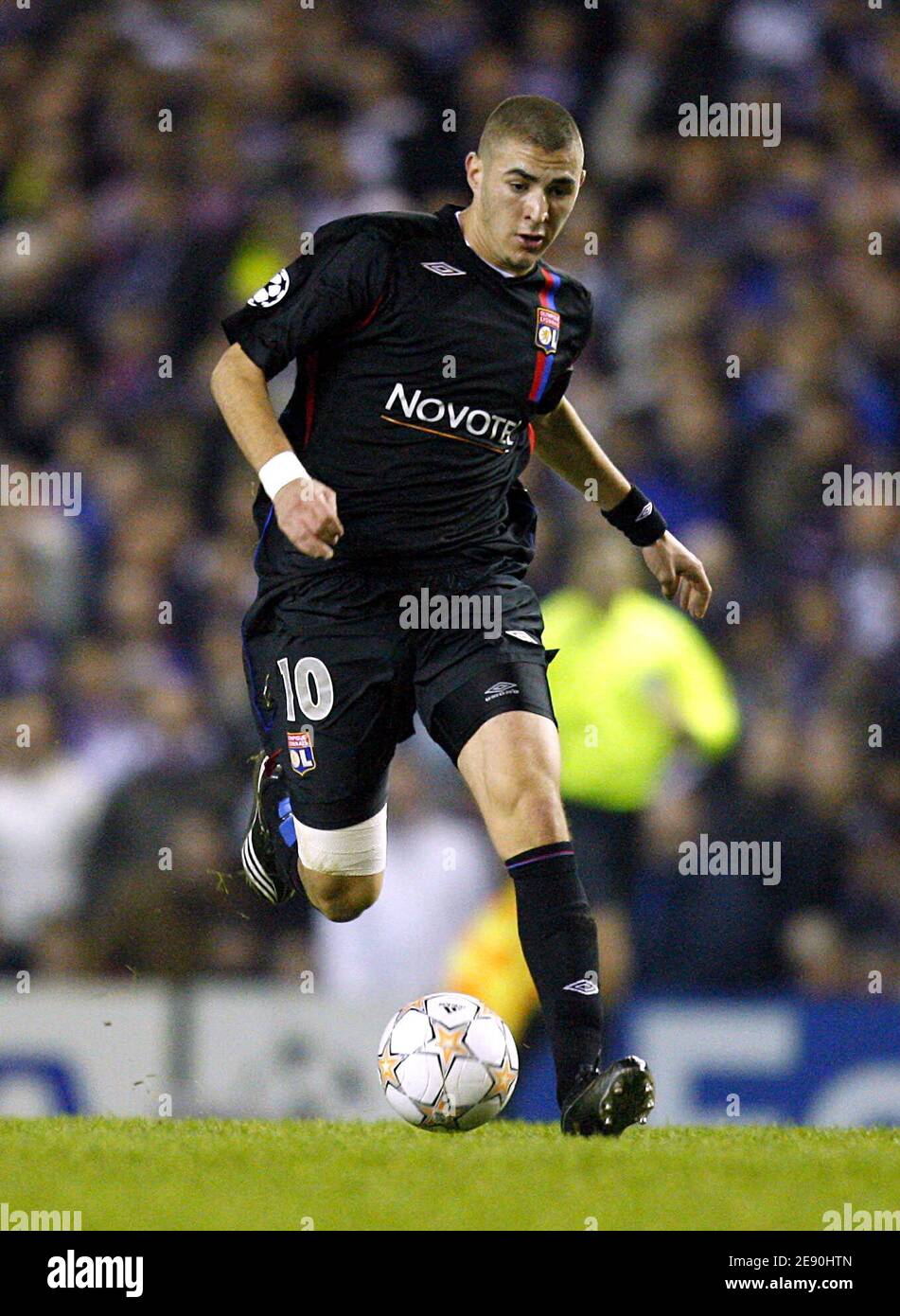 Olympique Lyonnais' Karim Benzema during the UEFA Champions League ...