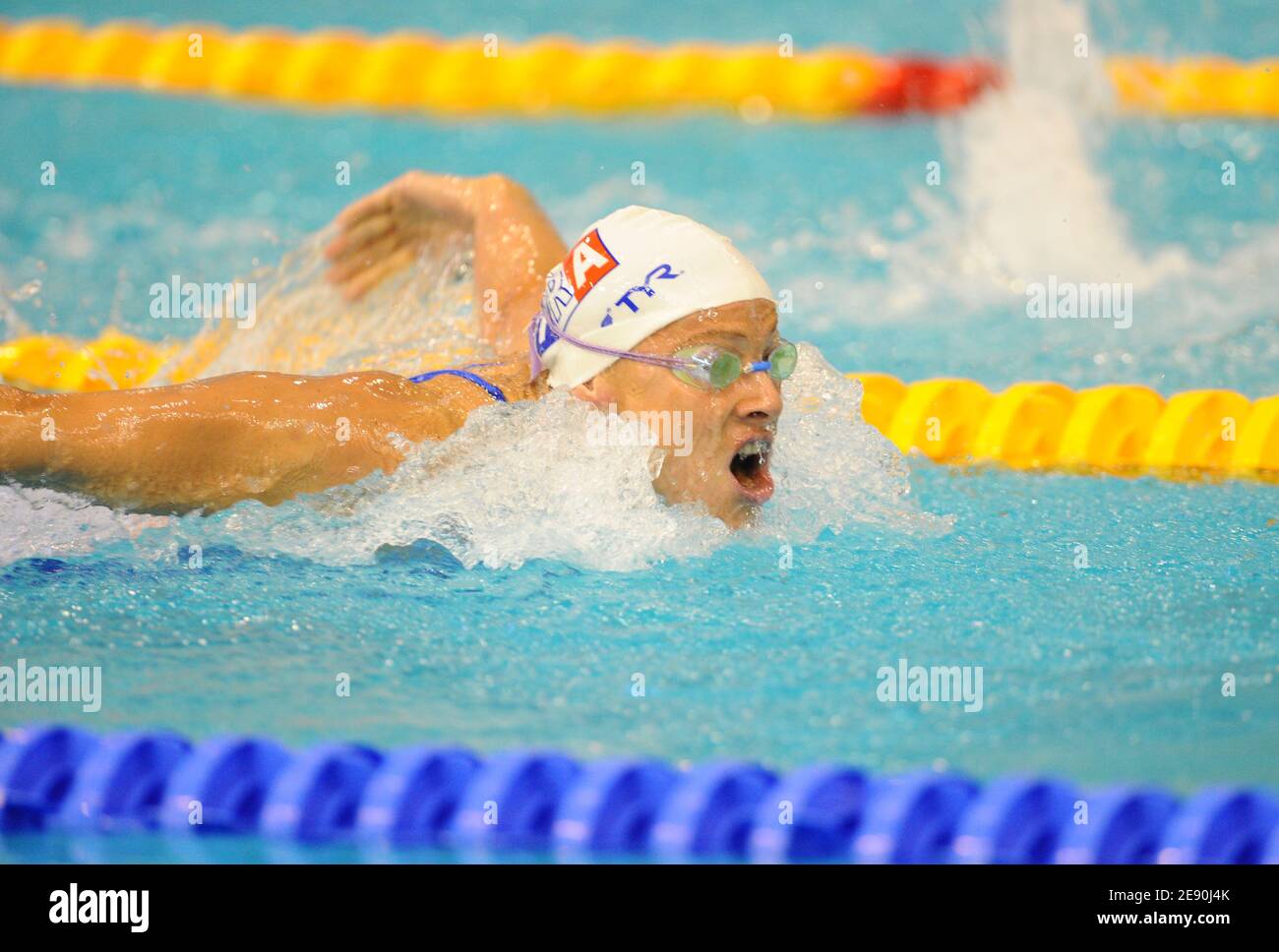France's Aurore Mongel competes on women's 200 Butterfly heats during ...