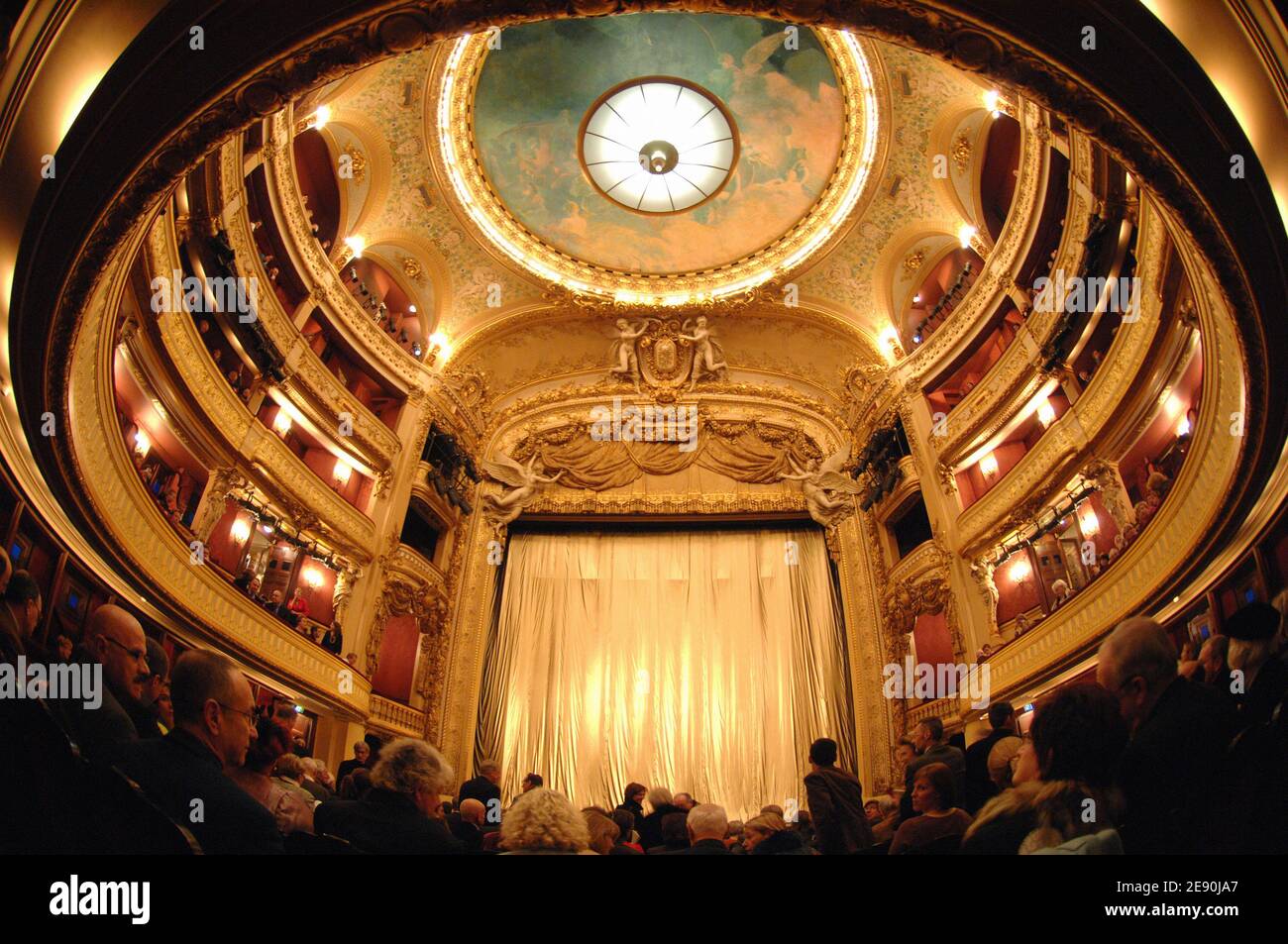 Various views of the Opera Comique on its reopening night after ...