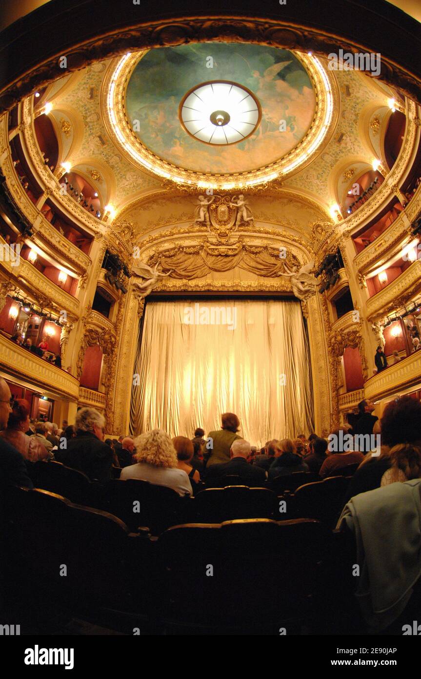 Various views of the Opera Comique on its reopening night after ...