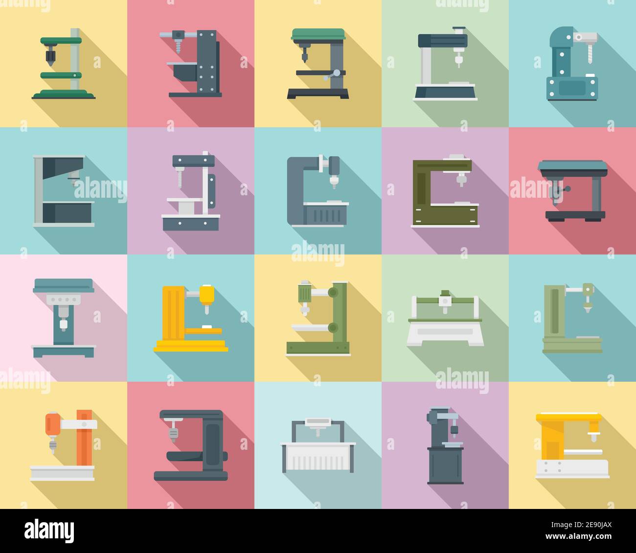 Milling machine icons set, flat style Stock Vector Image & Art - Alamy Milling machine icons set, flat style Stock Vector Image & Art - Alamy