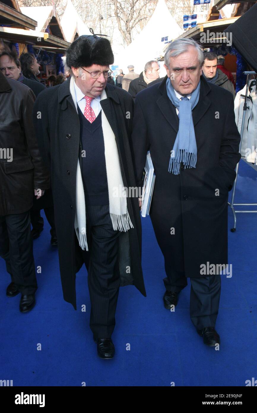 Jean-Pierre Raffarin and Robert Trudel attend the opening of a ...
