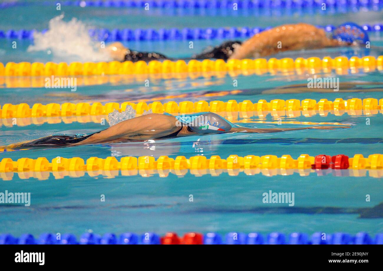 Italy's Filippo Magnini competes on men's 100 meters Freestyle heats ...