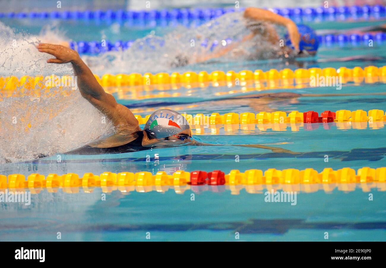 Italy's Filippo Magnini competes on men's 100 meters Freestyle heats ...