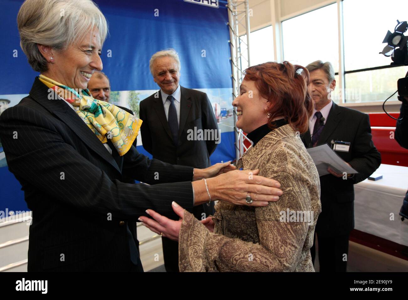 Economy Minister Christine Lagarde visits Lohr factory in Duppigheim ...