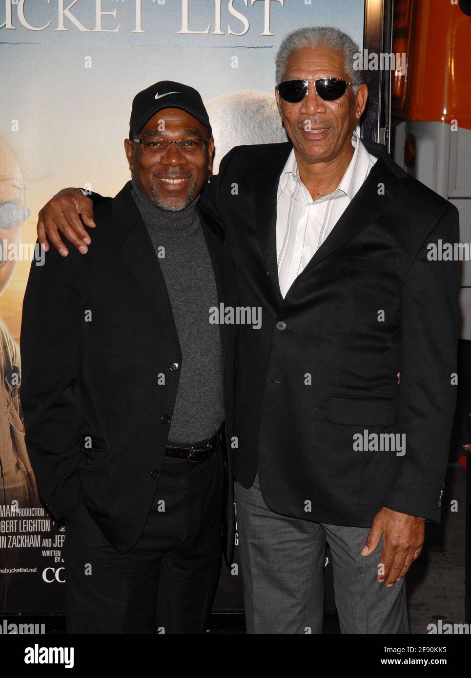 "Morgan Freeman and son attend Warner Bros.' premiere of ""The Bucket ...