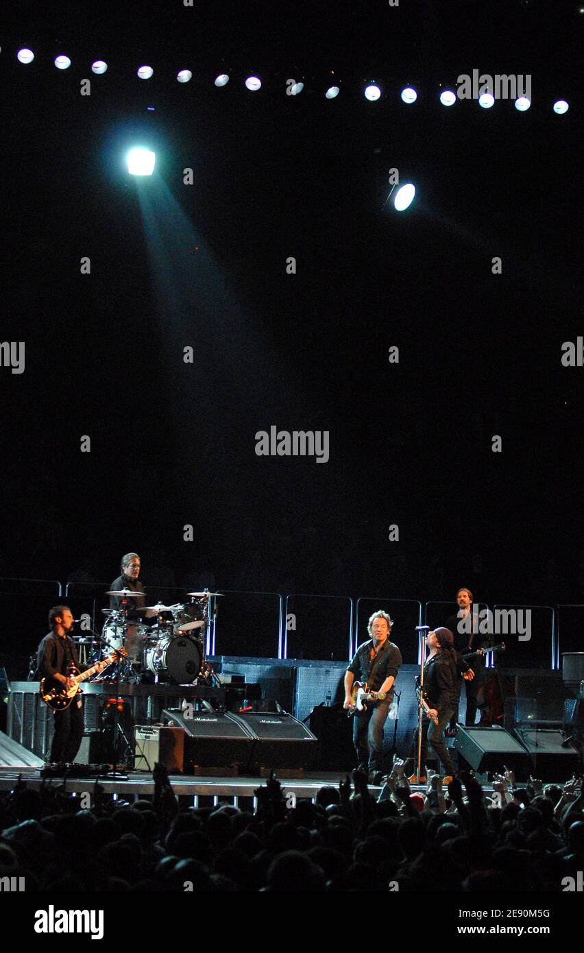 American singer Bruce Springsteen performs live on stage during the ...