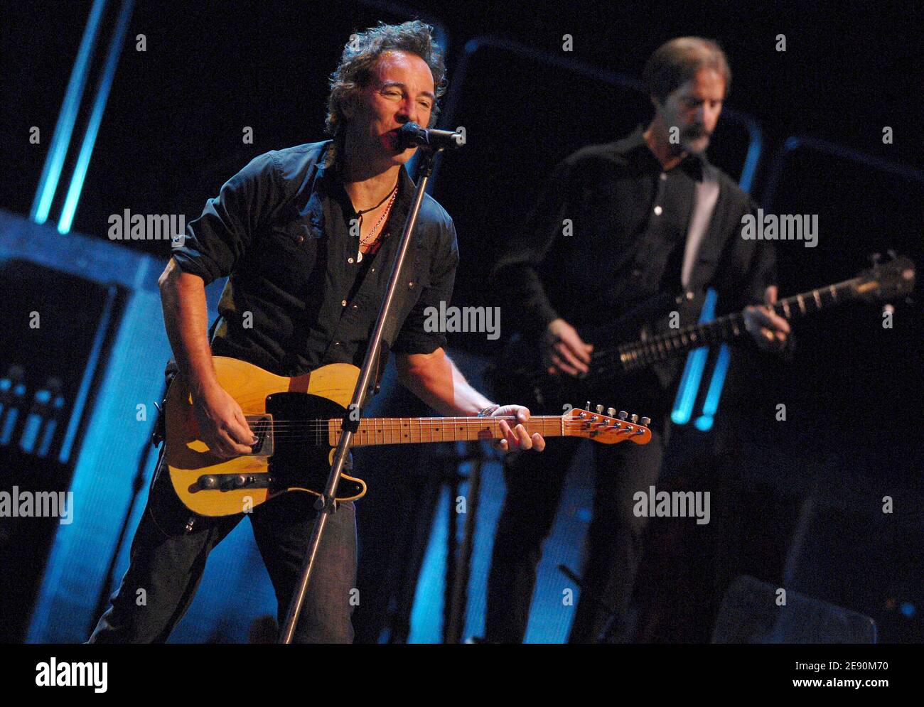 American singer Bruce Springsteen performs live on stage during the ...