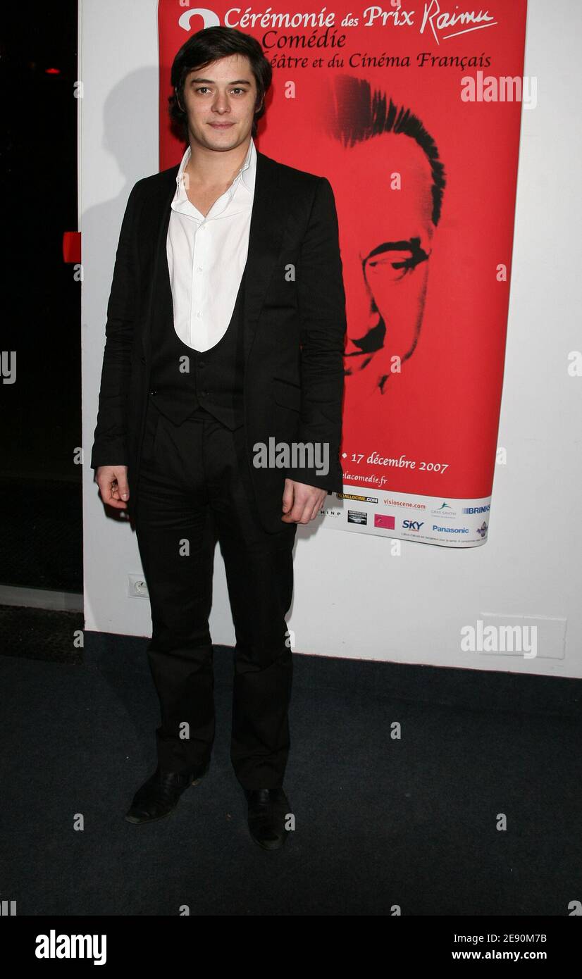 French actor Aurelien Wiik poses during the 2nd Raimu awards ceremony ...